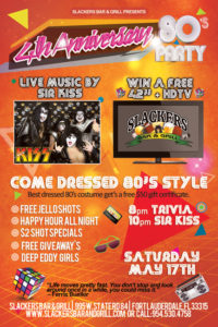 Slackers 4th Anniversary Party – Slackers Bar & Grill